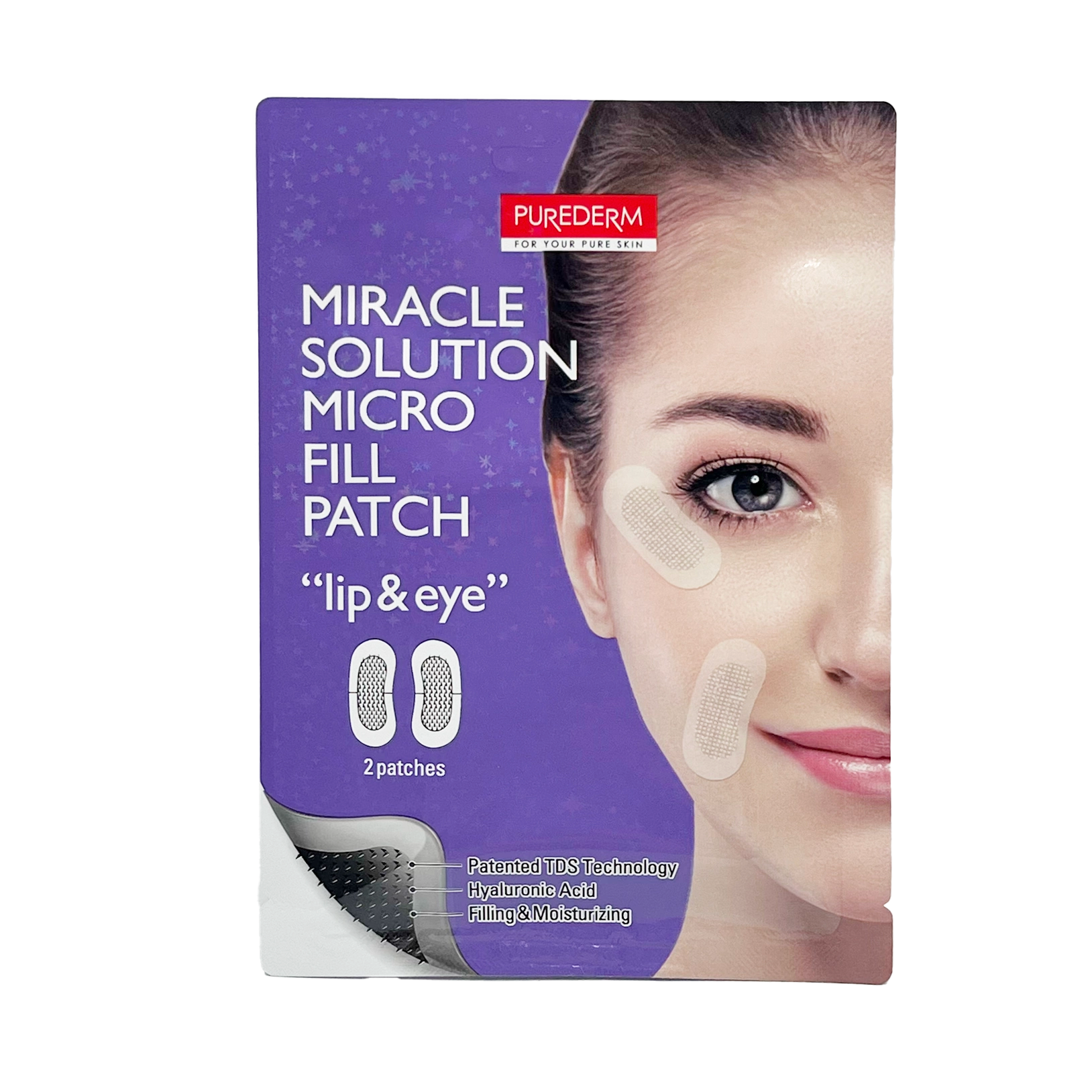 Purederm miracle solution micro fill patch -lip & eye
